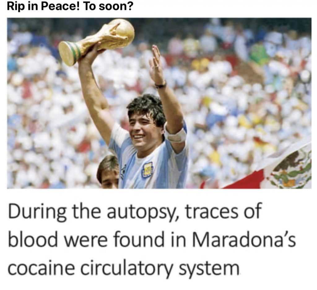 14 Funny Maradona Memes To Celebrate The Life Of This Soccer Great